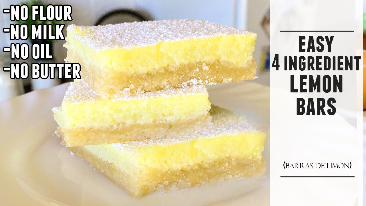 4-ingredient lemon bars | Easy and naturally gluten-free recipe