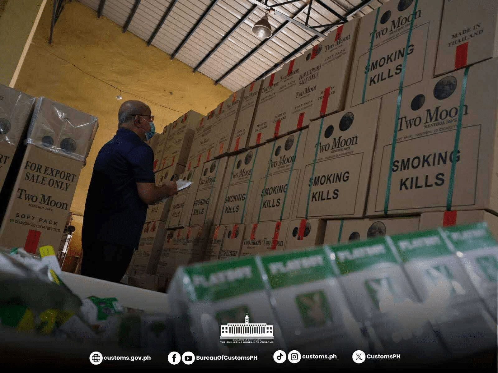 BOC raids warehouse allegedly involved in illegal cigarette production