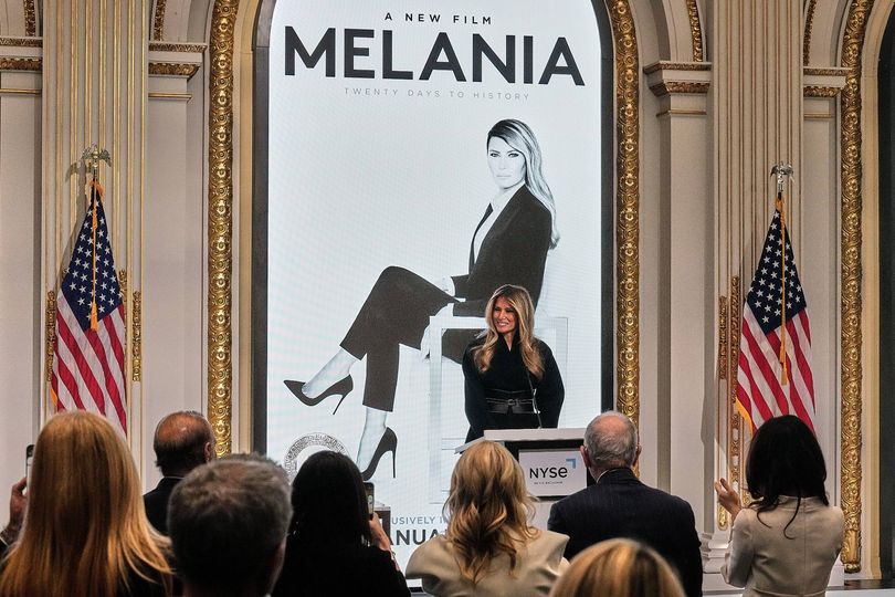 Melania Trump documentary posters defaced with Hitler references and ...