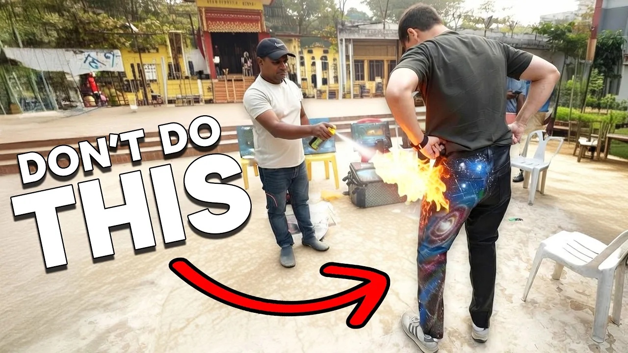 I gave a street artist the chance to paint on my pants