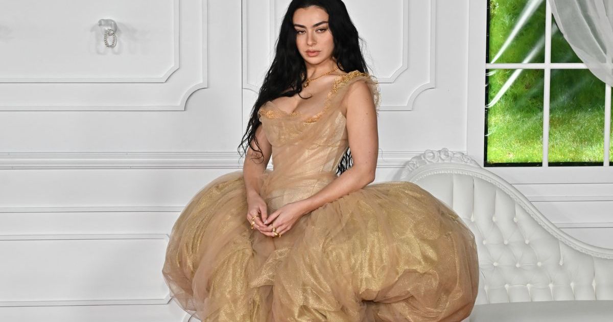 Charli XCX's sheer Vivienne Westwood bustier gown has a 'withering waist'