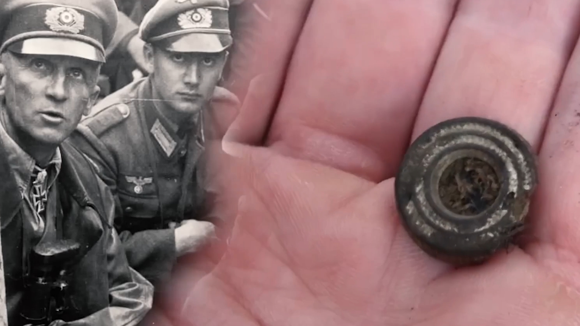 Nazi badges and a soldier’s leave pass found in a dump