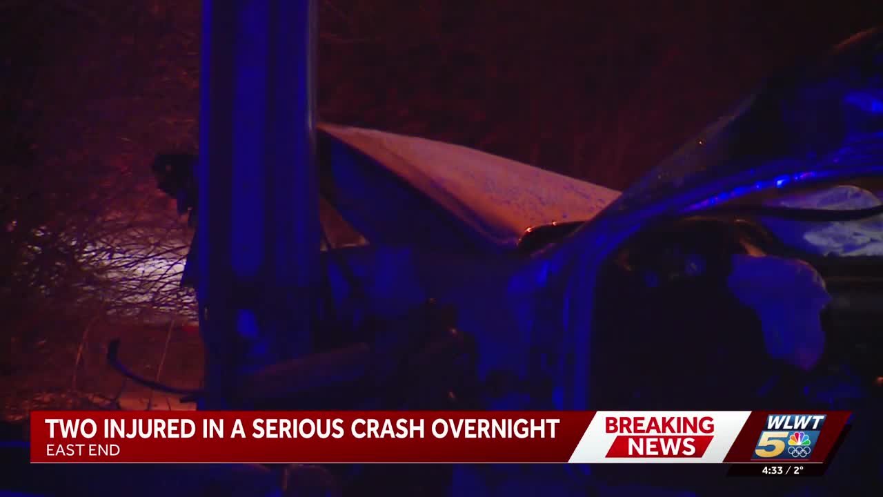 Police: 2 hospitalized after car slams into utility pole in serious ...