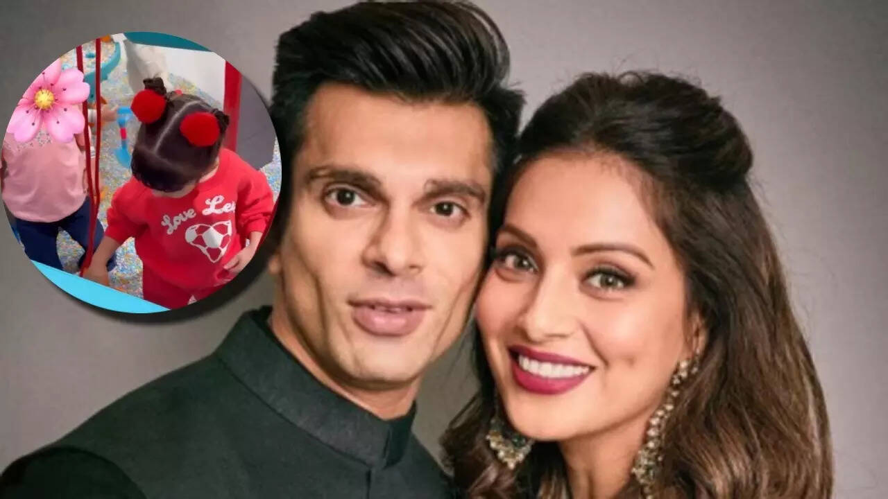 Bipasha Basu shares Devi’s playtime joy; cute red outfit steals hearts ...