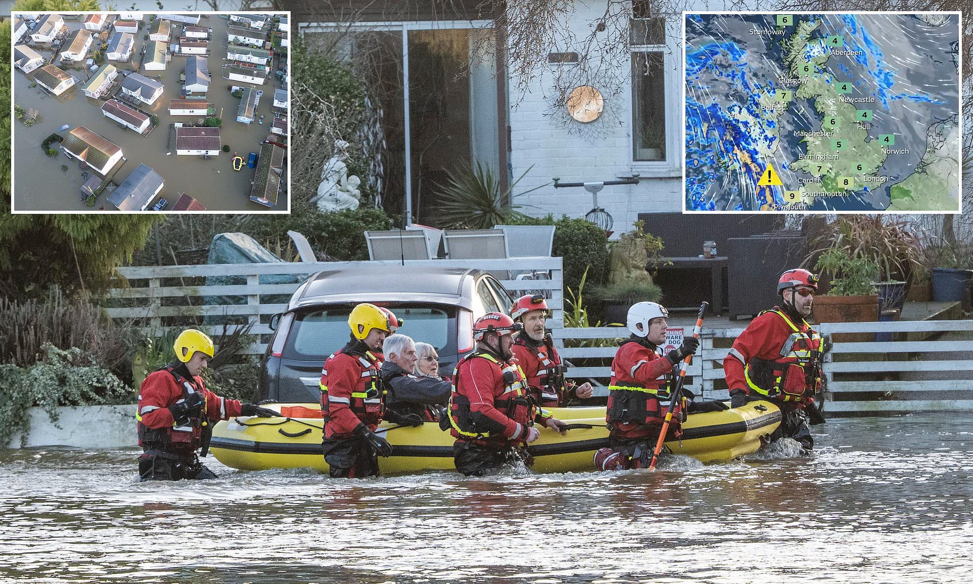 Flood-hit homes are evacuated in south west ahead of fresh downpours ...