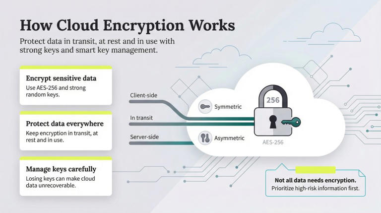 Cloud encryption: Using data encryption in the cloud