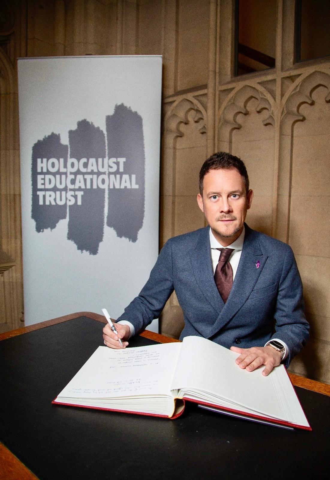 Political comment: MP signs Holocaust Educational Trust Book of Commitment