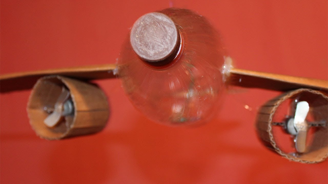 How to make a flying airplane using plastic bottle