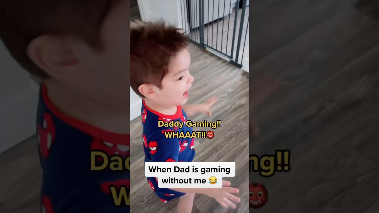 Dad games without son—funny reaction follows immediately