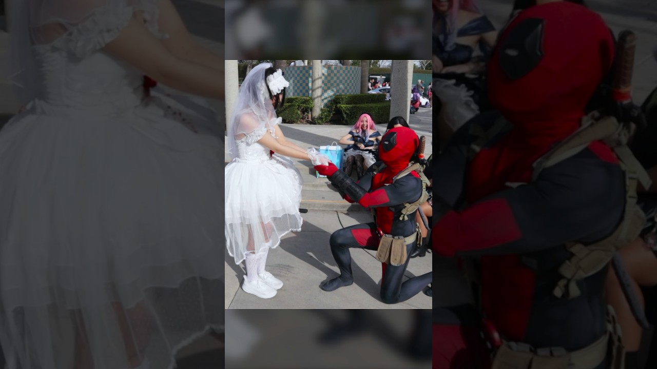 Deadpool proposing to random girls at anime conventions #deadpool # ...