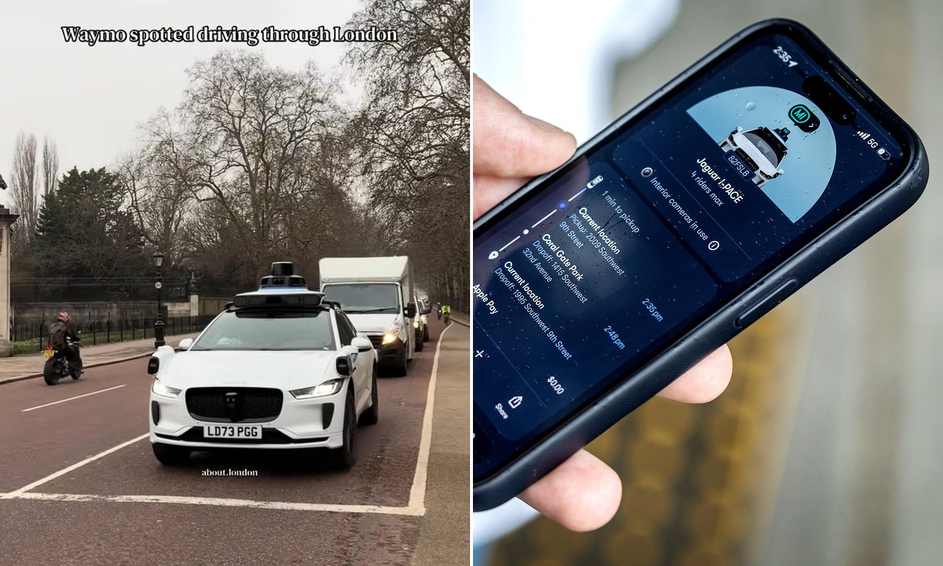 Waymo cars spotted on the streets of London as driverless robotaxi firm ...