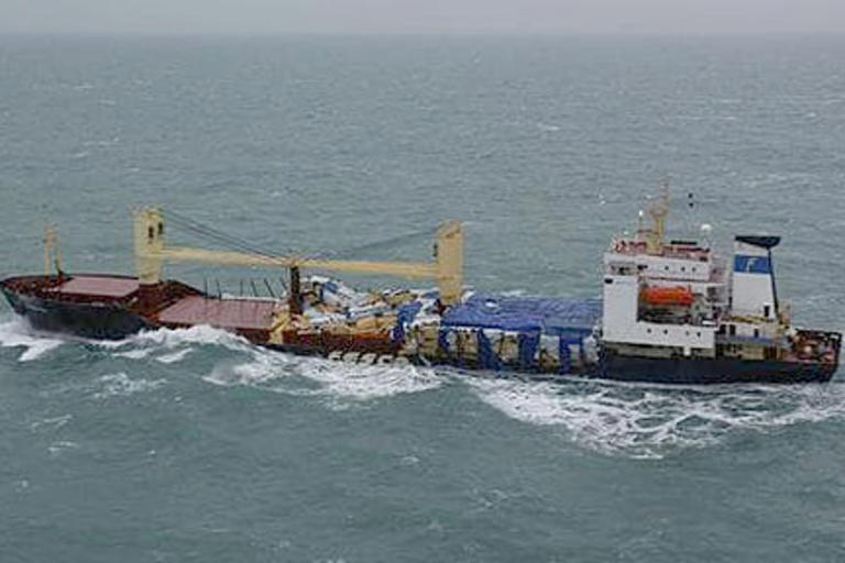 Russian cargo ship anchors over undersea cables in Bristol Channel