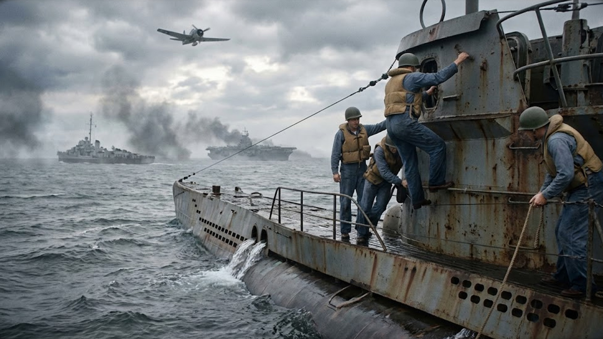 The German submarine America captured during World War II