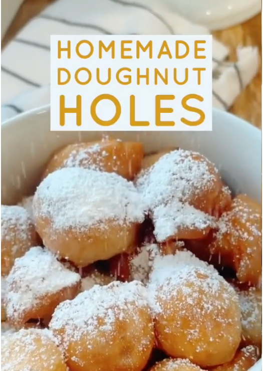 Homemade donut holes