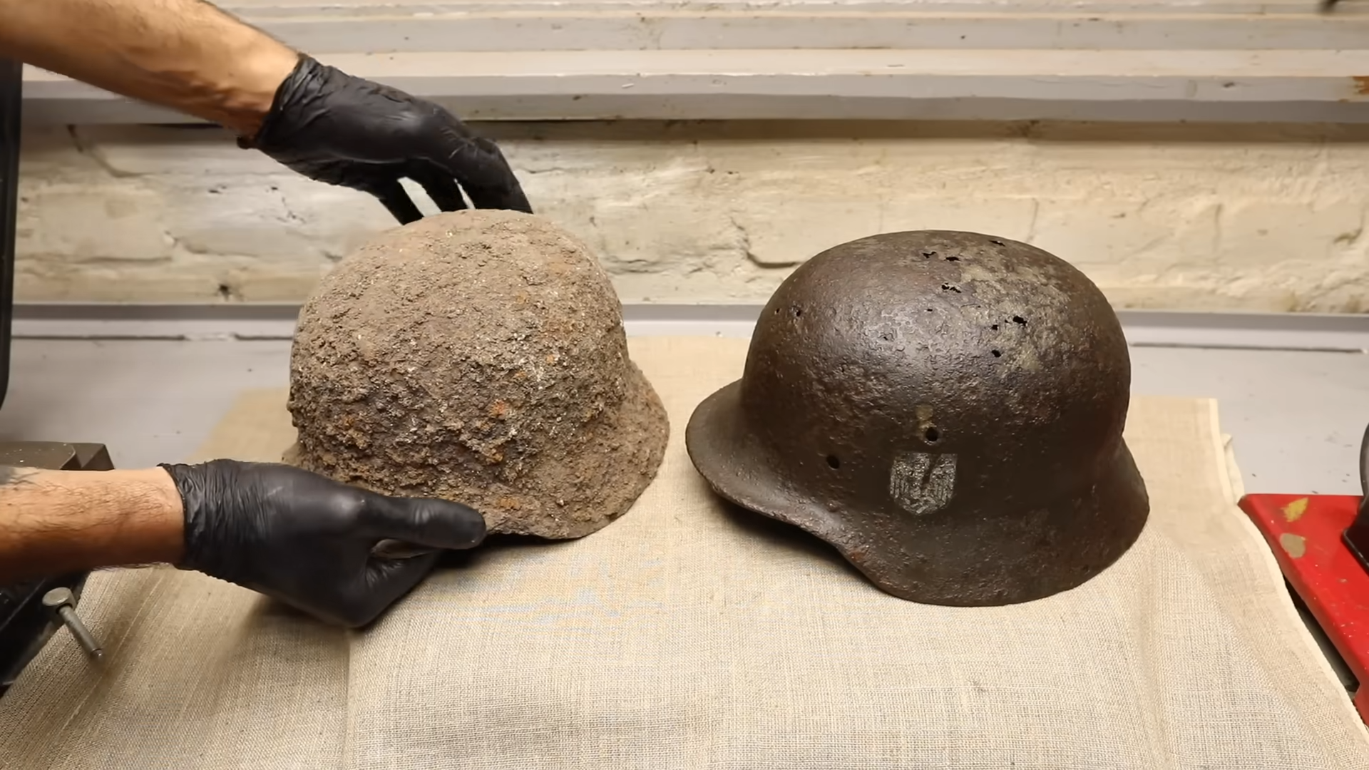 How restoring a rusty WWII German helmet revealed hidden history