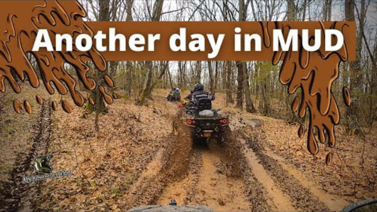 Muddy forest trails: Extreme off-road ATV adventure