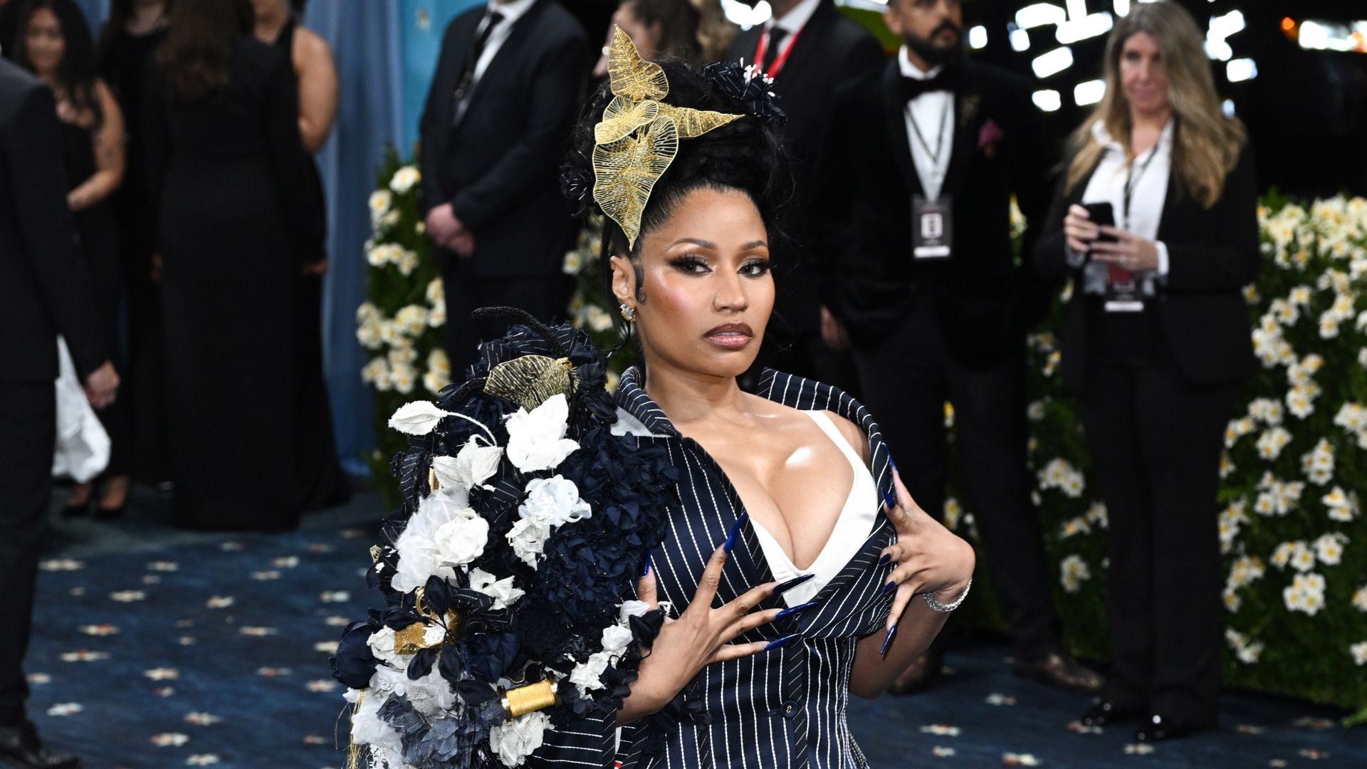Nicki Minaj supports Trump hand-in-hand at Treasury Summit