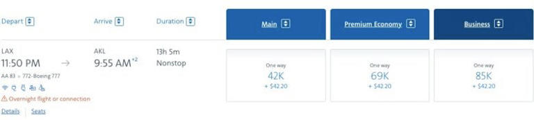 [Award alert] Award space in business class to Auckland, New Zealand ...