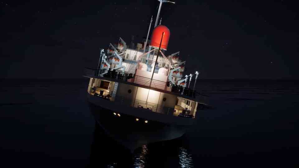 This is what 7 minutes looks like when a ship starts to die