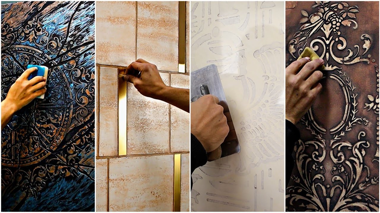 3 stunning textured wall art ideas | DIY home decor with paint & putty