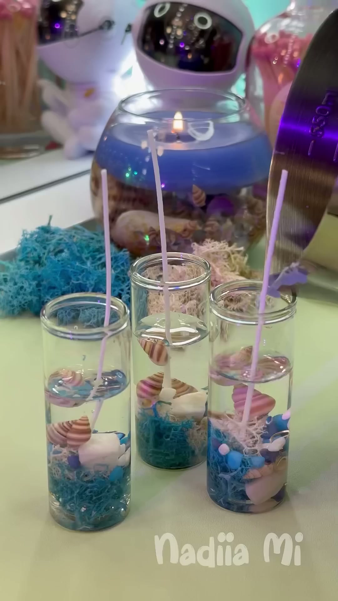 Water candle DIY | Unleash the aqua glow🕯️🌊🐚