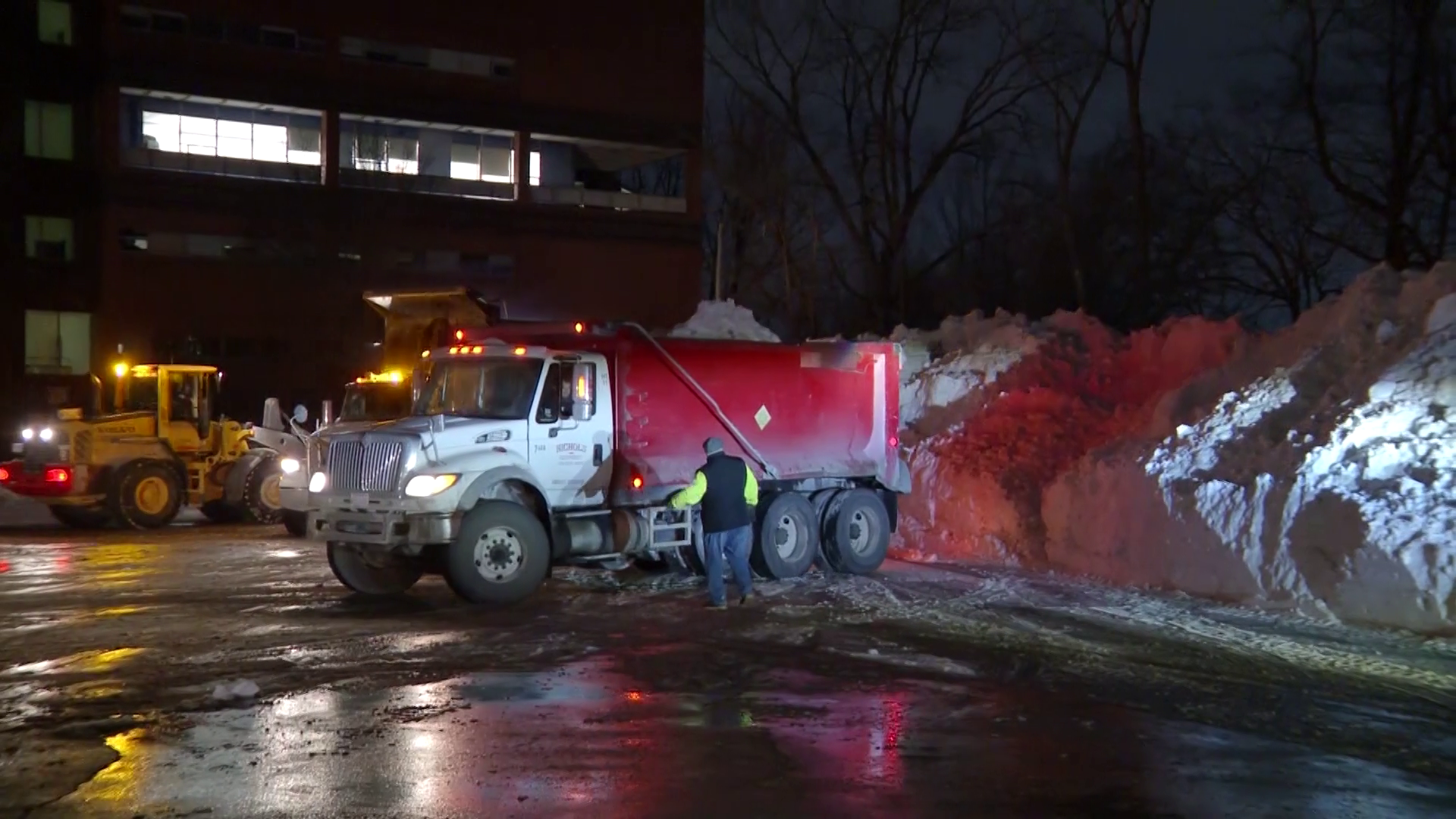 Hundreds of truckloads of snow being dumped at snow farms across Boston
