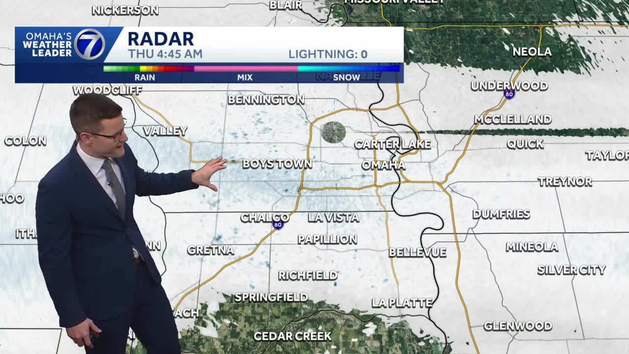 Light snow to impact Thursday morning drive in Omaha area
