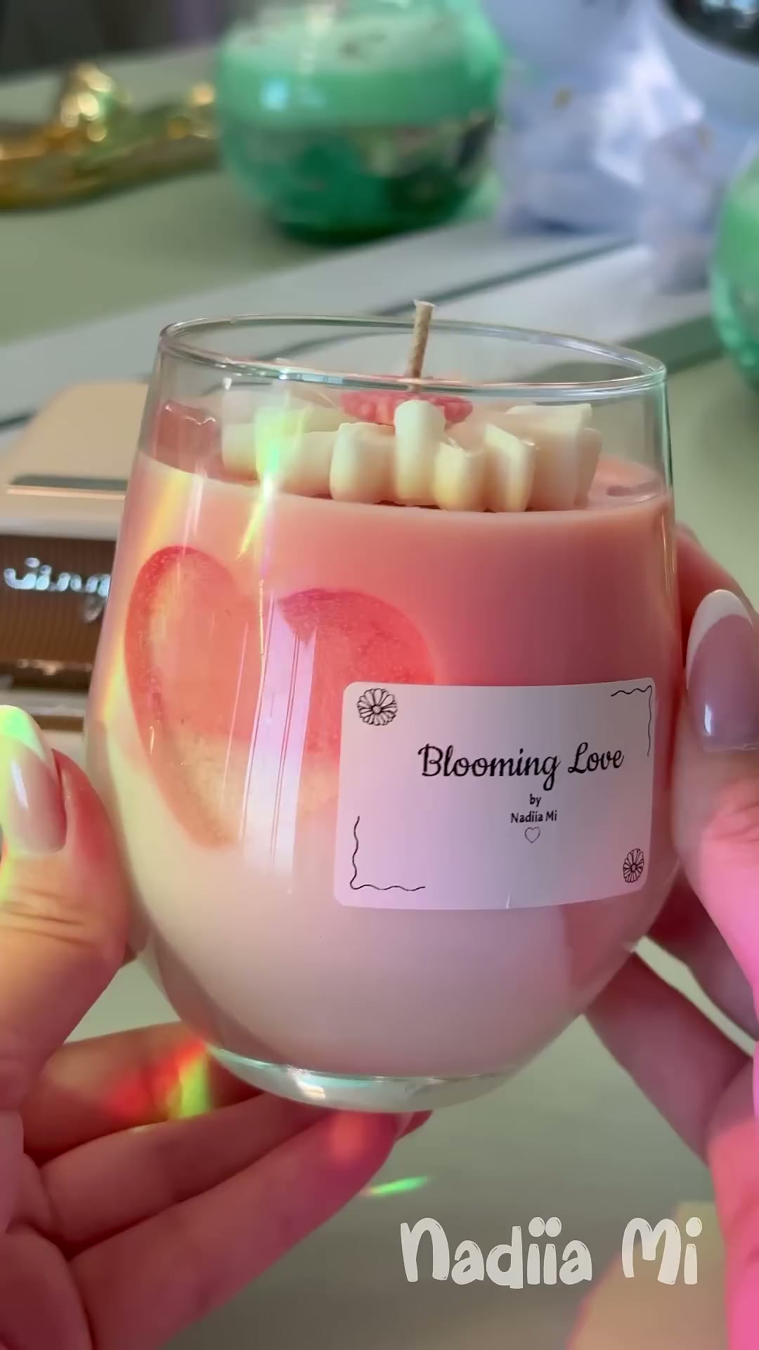 Blooming love | DIY water candle ASMR with gel & soy wax💖 🕯️