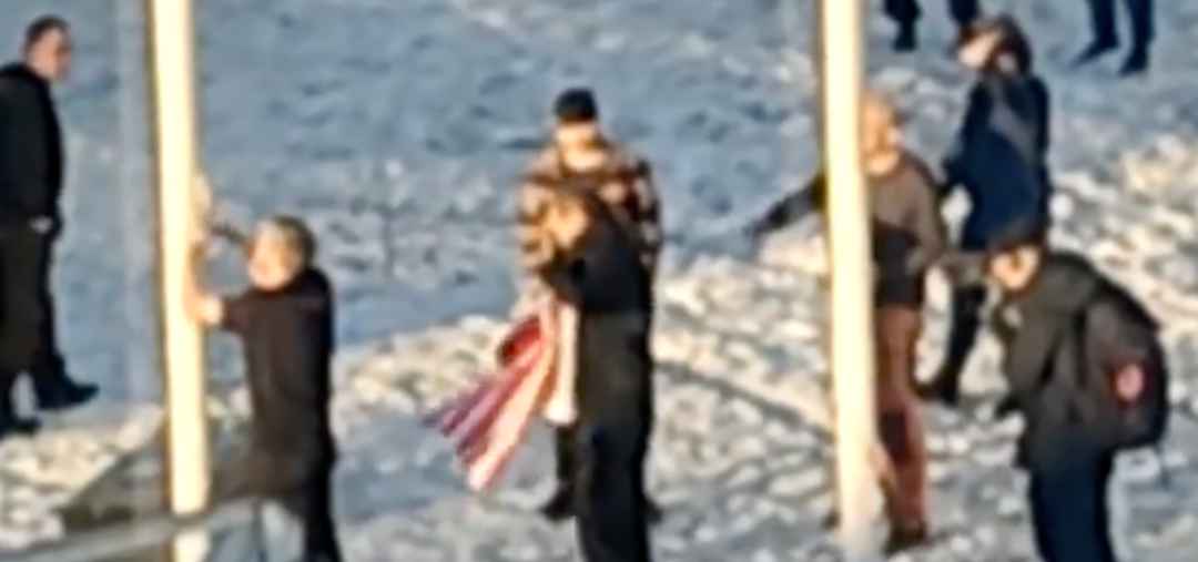 Greenland locals stop man trying to raise US flag