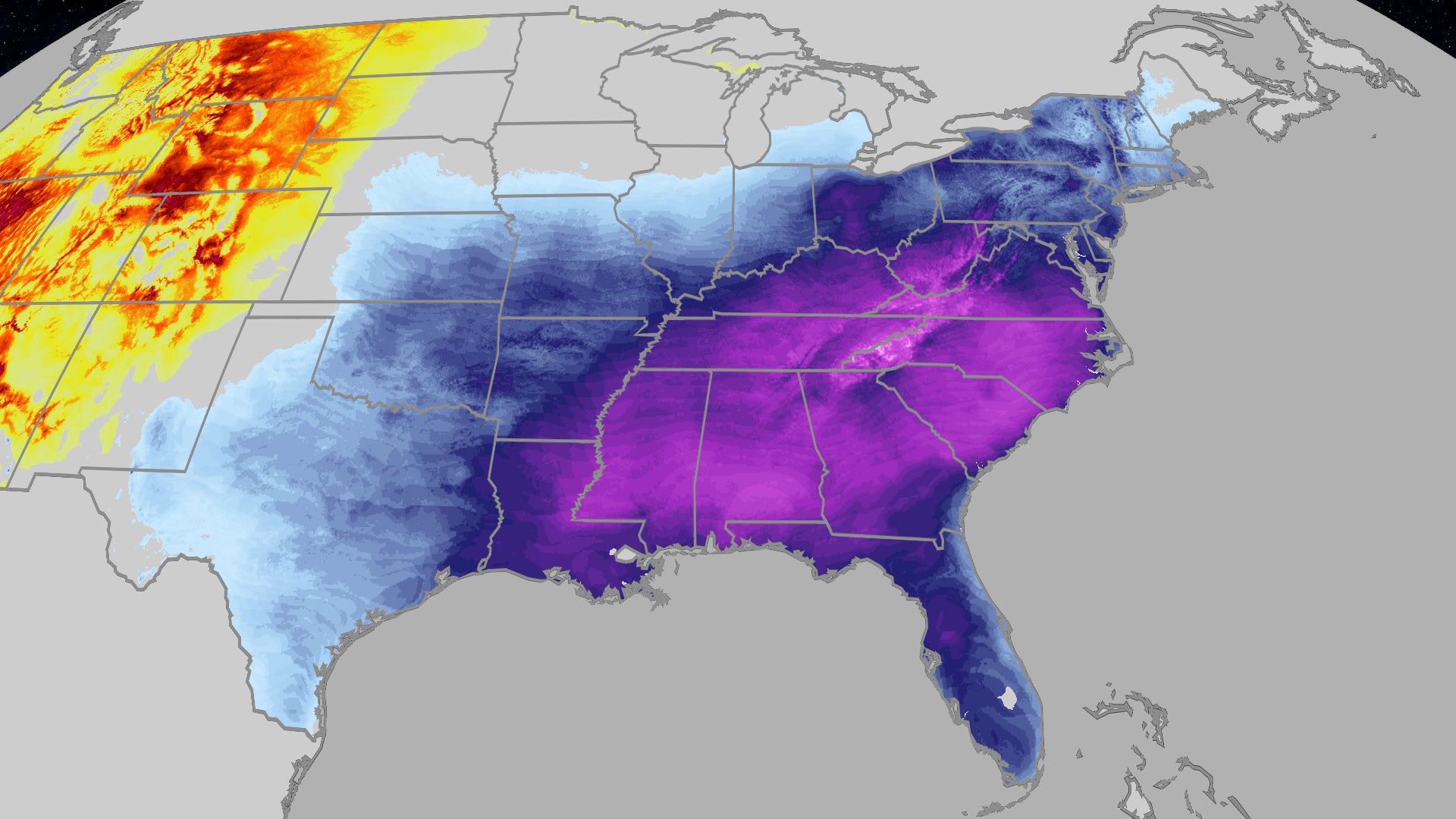 Long-duration cold for North; record cold likely for South