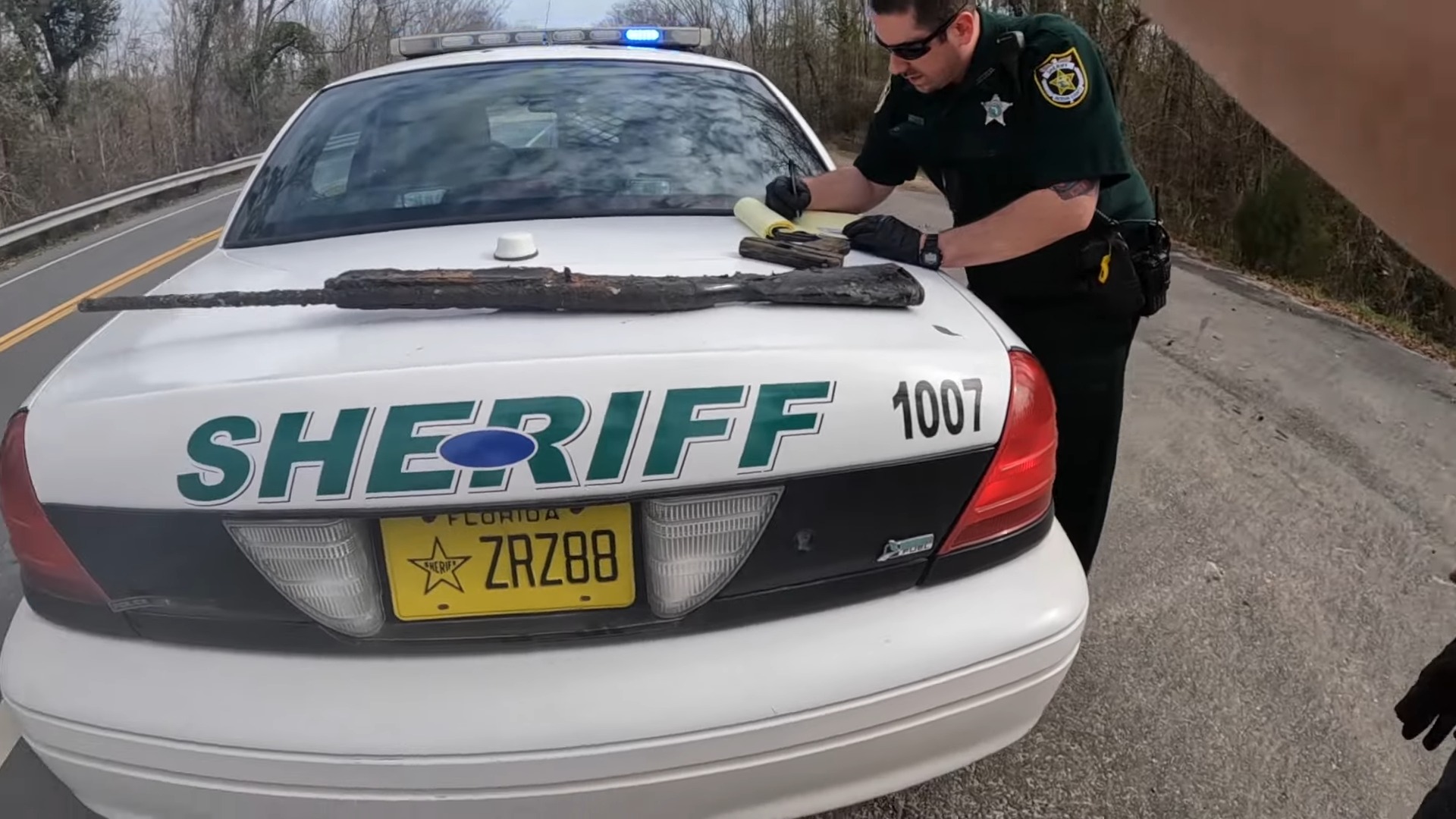 You found that in the river? Then police escalated fast