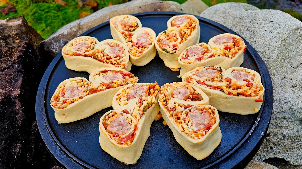 Sausage party recipe ASMR camping cooking