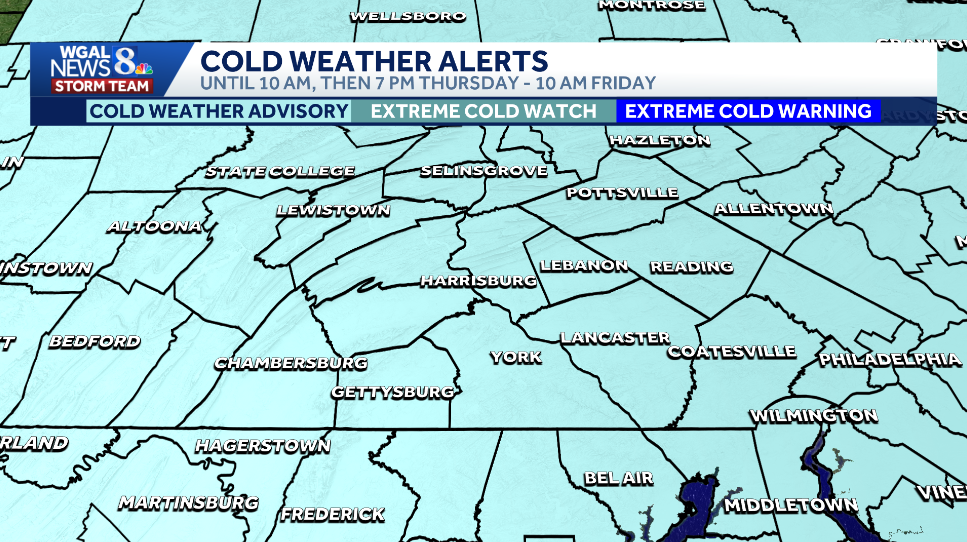 Fourth cold weather advisory issued this week for dangerously cold winds