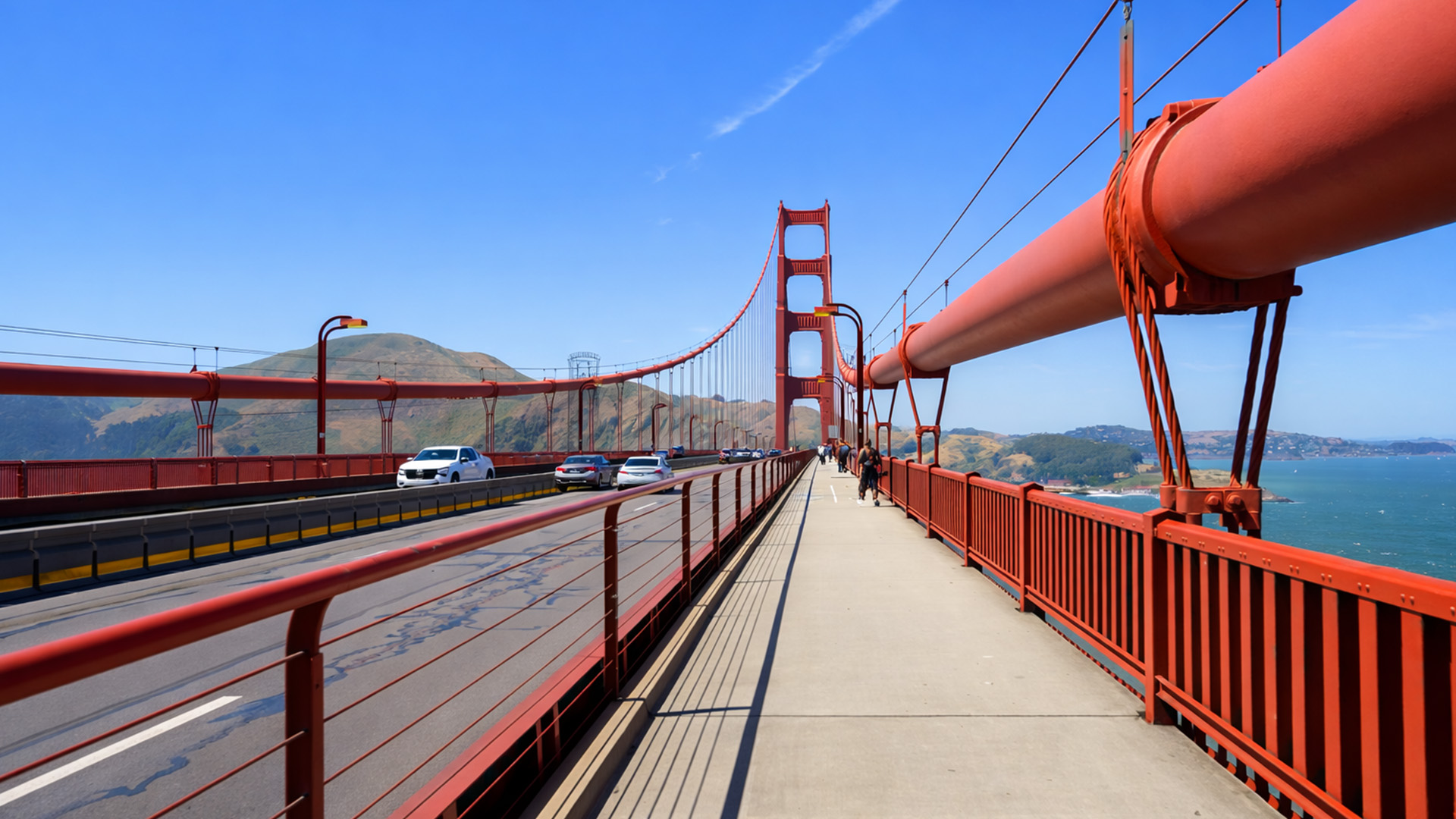 Golden Gate Bridge scenic foggy moments in San Francisco (4K)