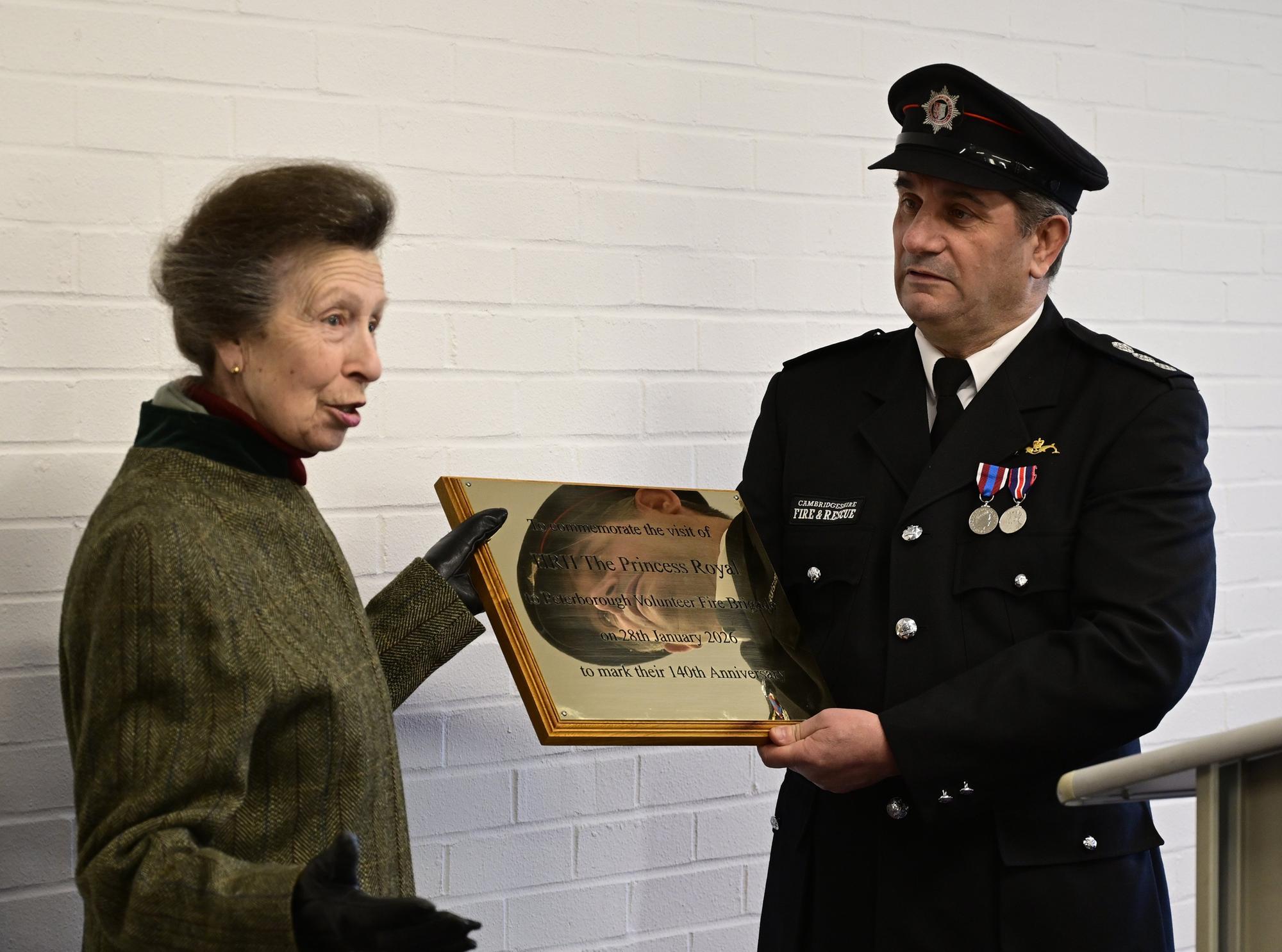 In pictures: Princess Royal cracks jokes on visit to volunteer fire ...