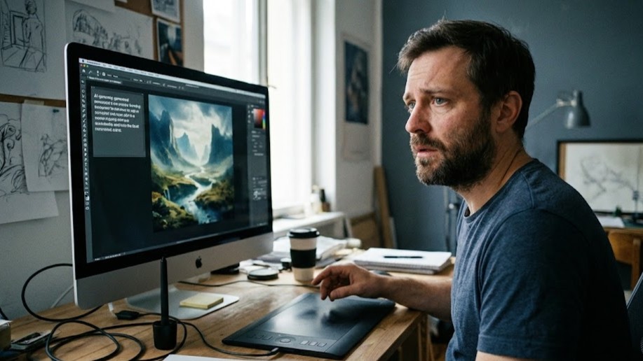 AI replaced 60% of beginner artists instantly