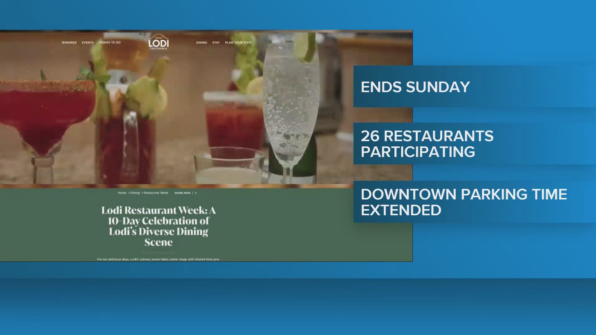 Lodi restaurant week continues this weekend