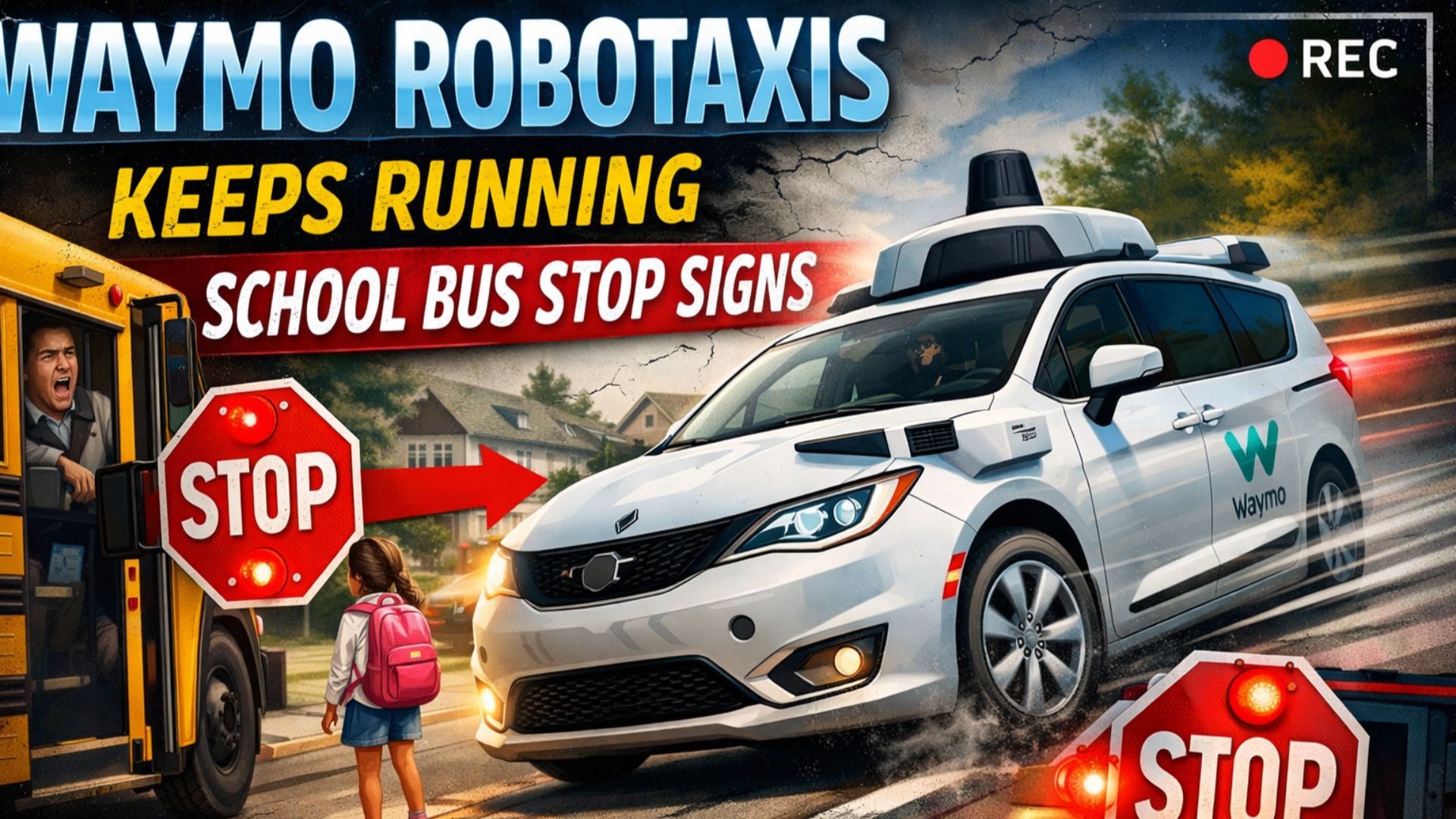 Waymo Robotaxis Keeps Running School Bus Stop Signs