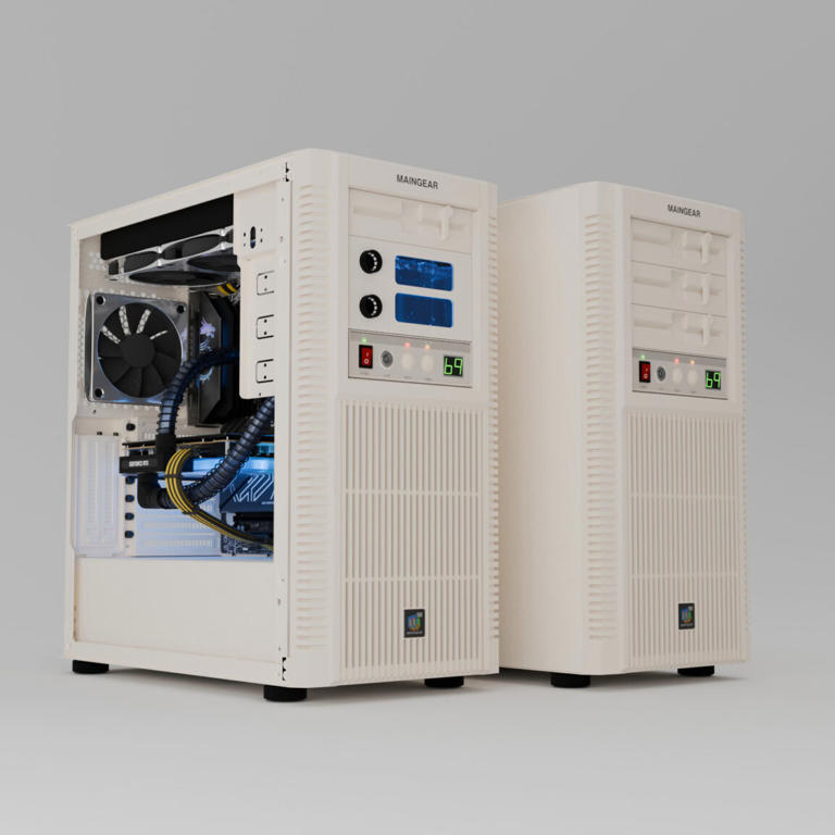 Maingear built a '90s gaming PC with an RTX 5090 inside