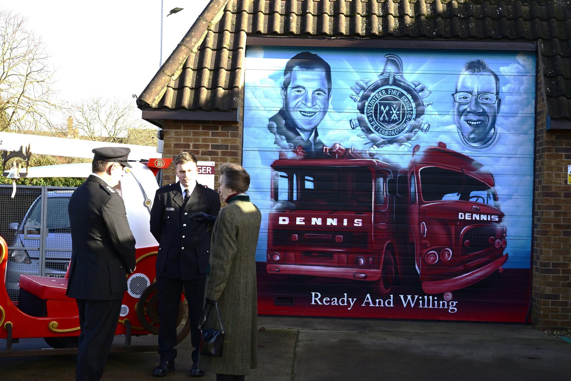 In pictures: Princess Royal cracks jokes on visit to volunteer fire ...