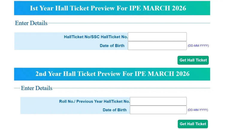 TS Inter hall ticket: तेलंगाना स्टेट बोर्ड ने जारी किया 12वीं ...
