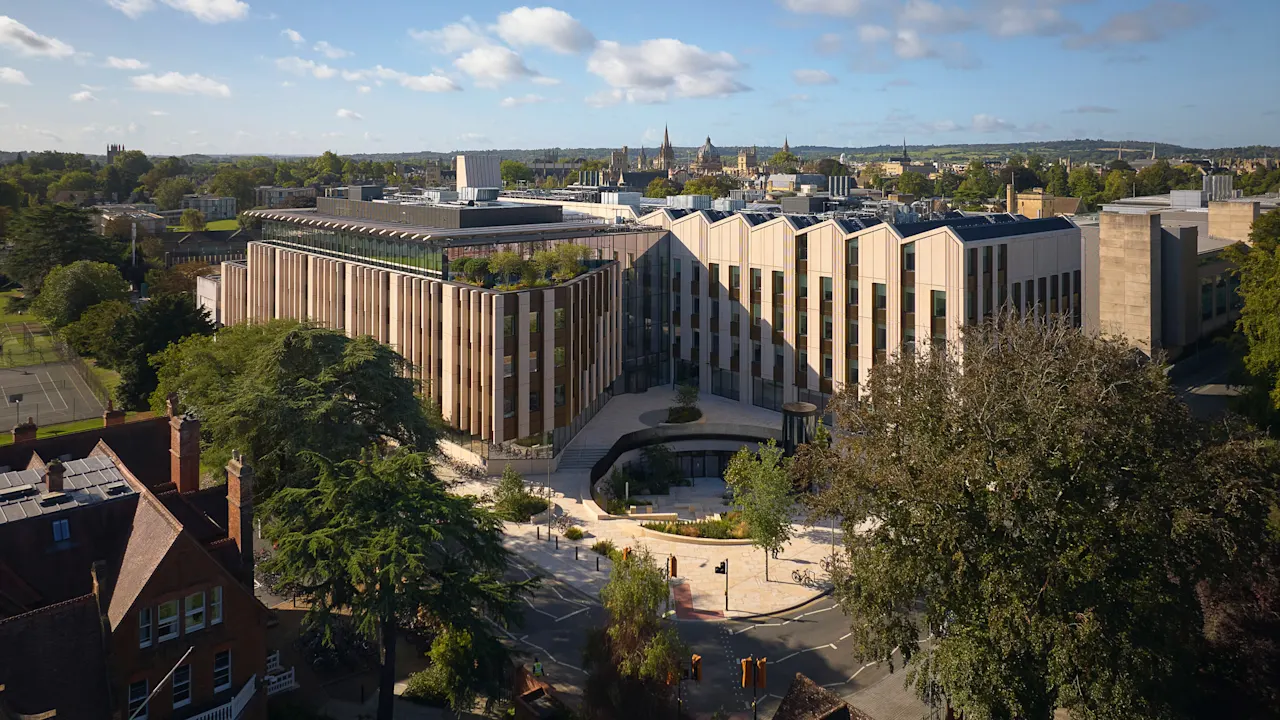 Oxford’s giant new lab building has a secret hidden in its facade
