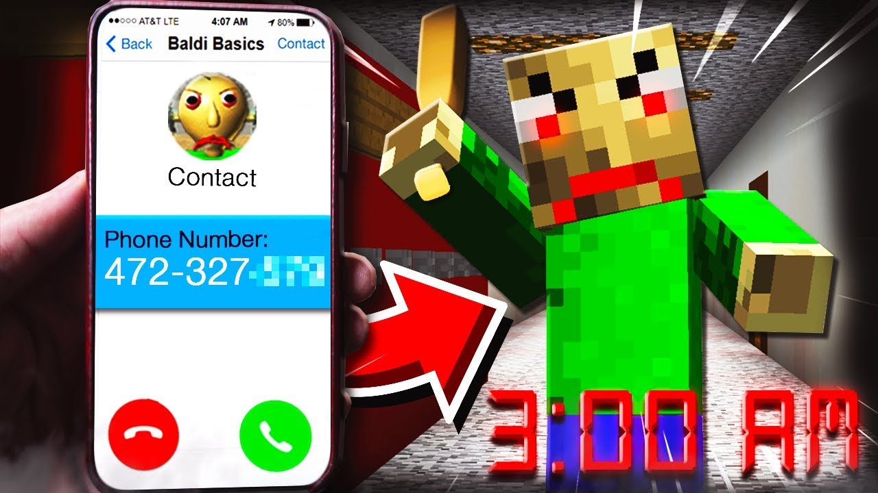 Calling Baldi in Minecraft at 3am actually worked