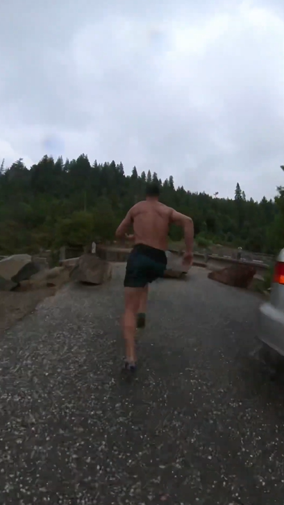 Epic diving cliff jump