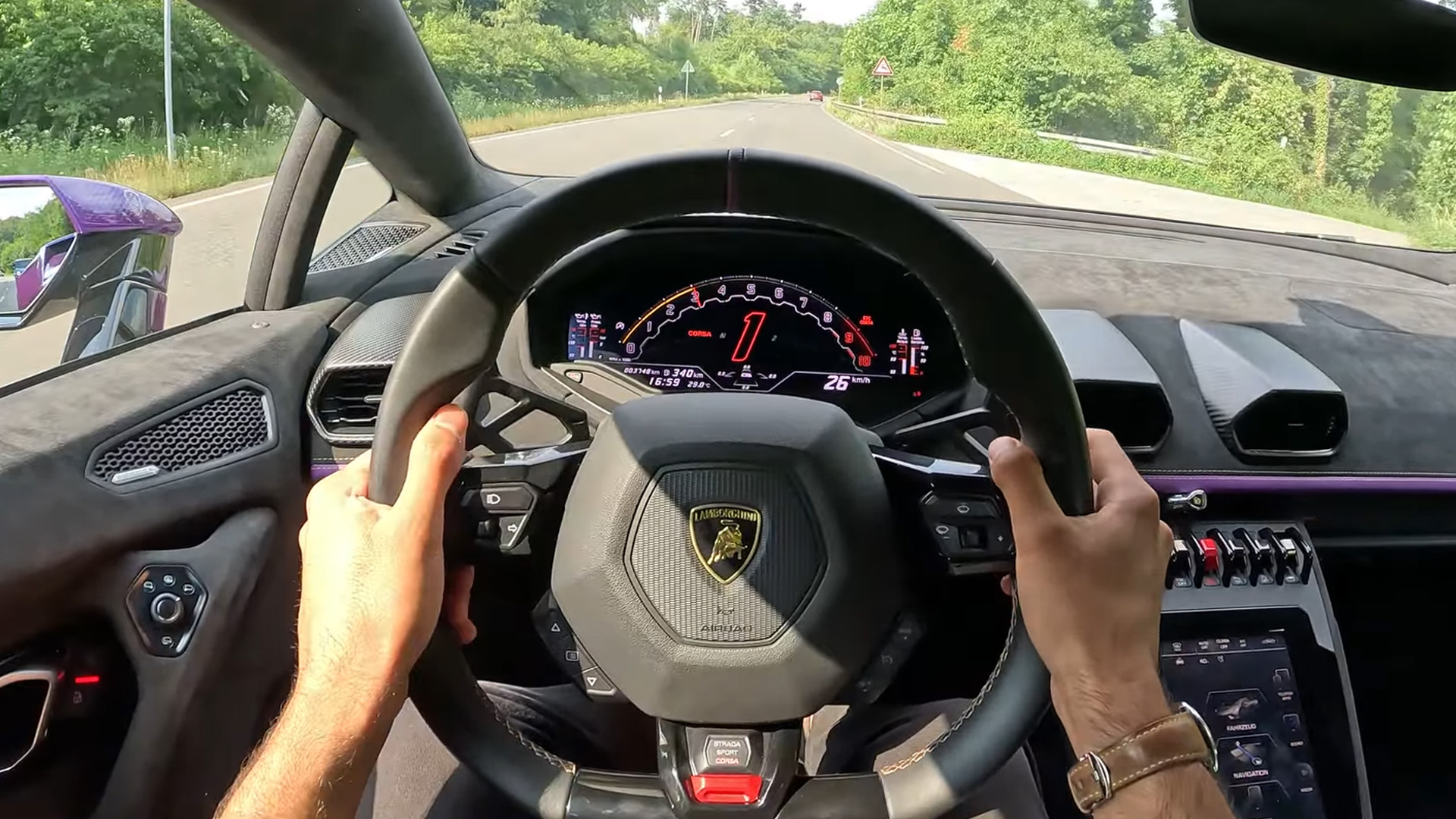 Aggressive POV drive with Lamborghini Huracan Tecnica