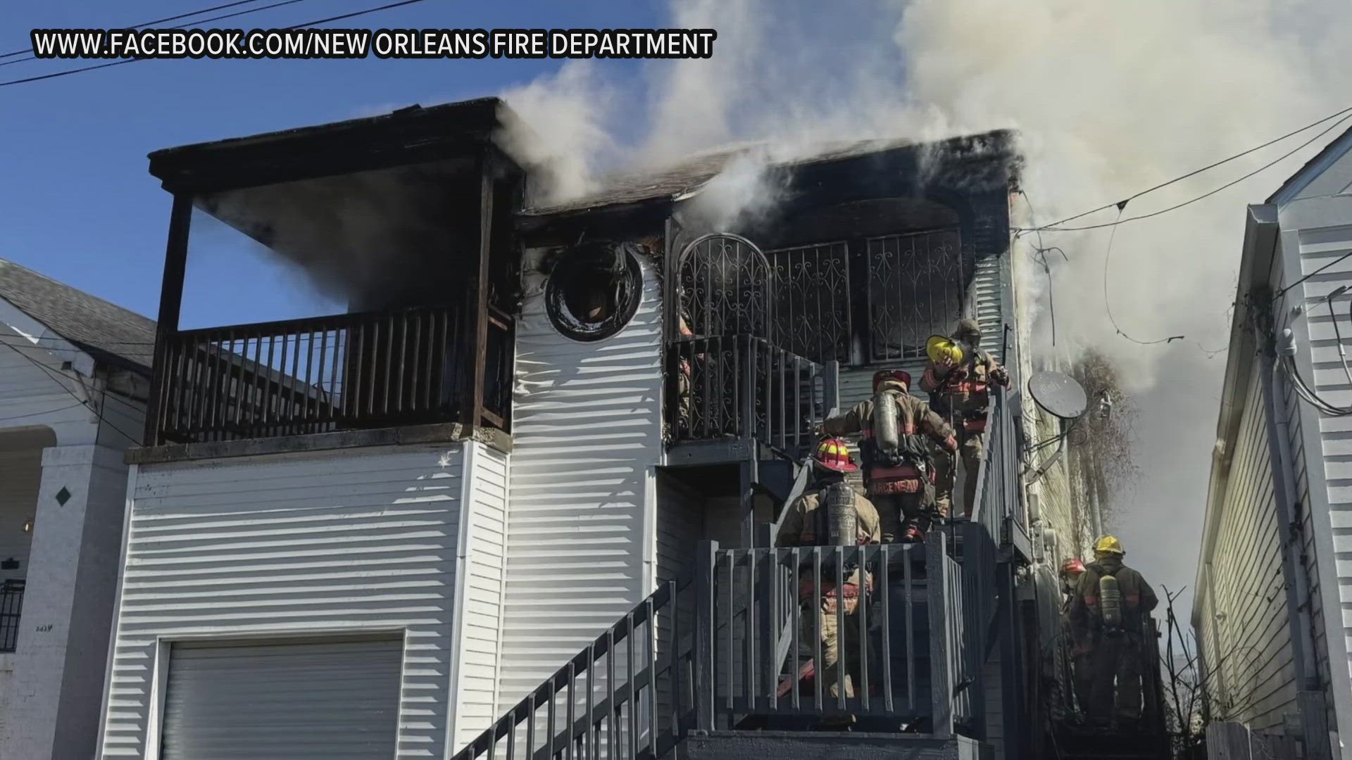 Man jumps from second-floor window to escape 2-alarm house fire, NOFD says