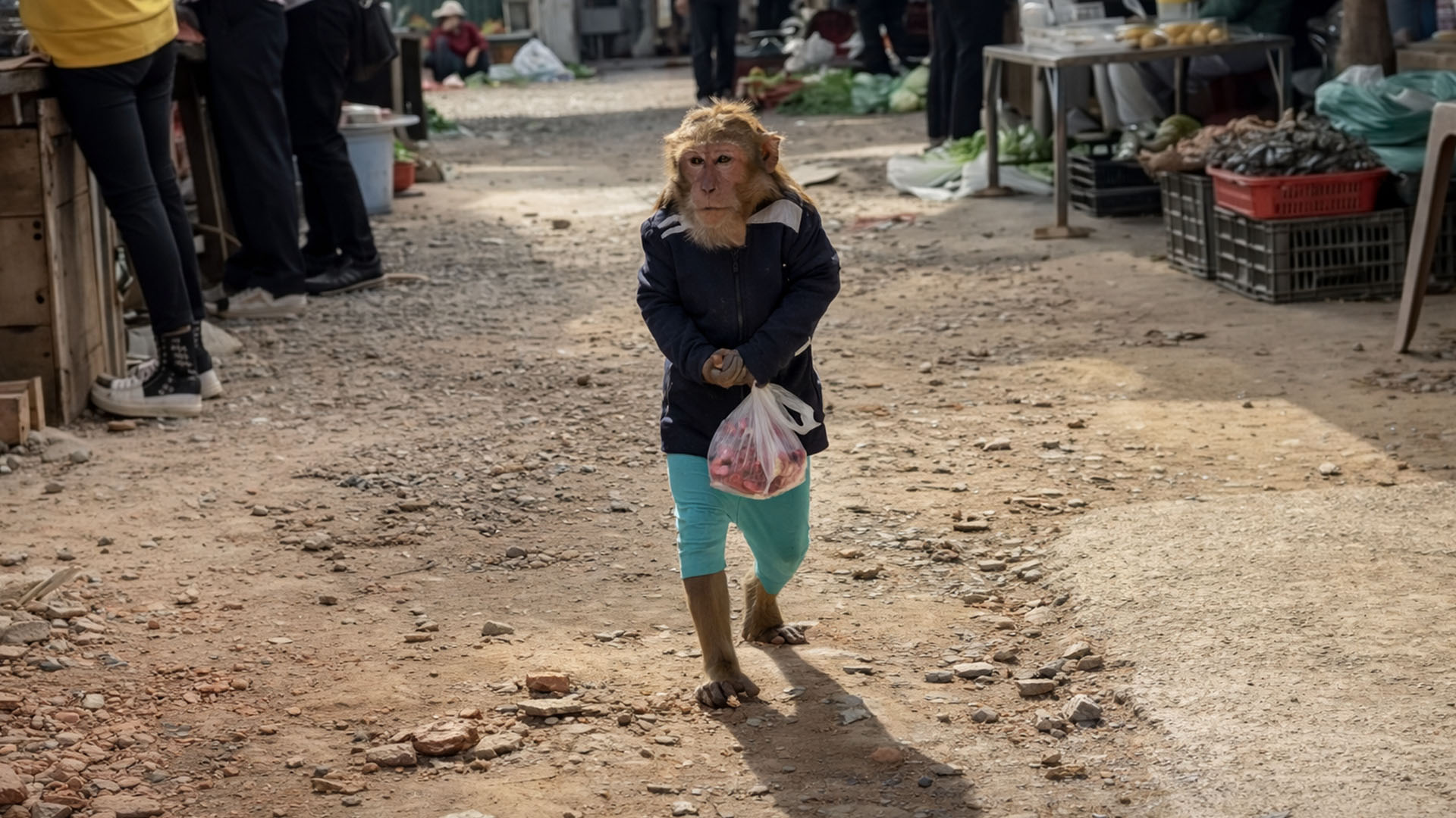 Cutis returns to the village market alone