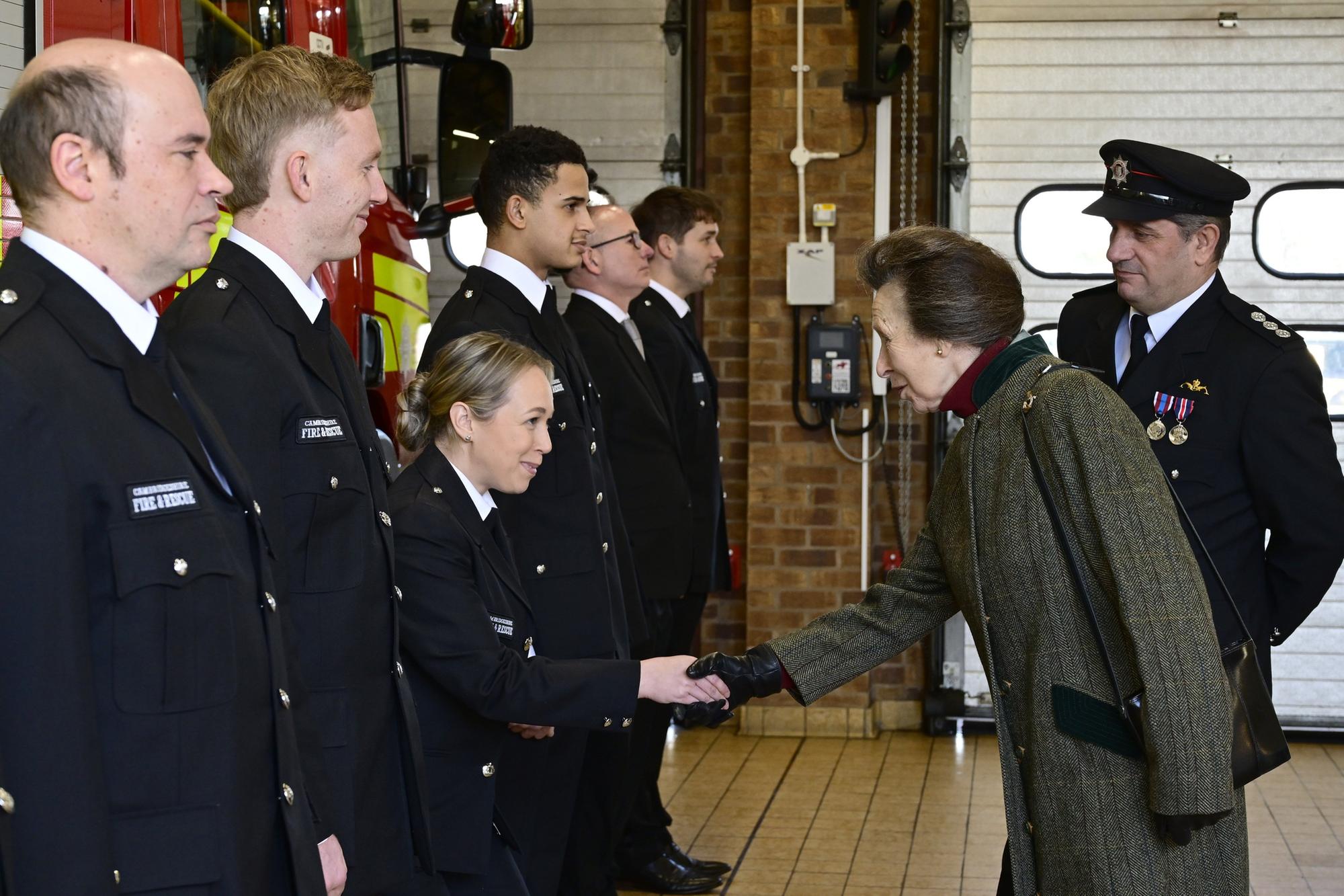 In pictures: Princess Royal cracks jokes on visit to volunteer fire ...