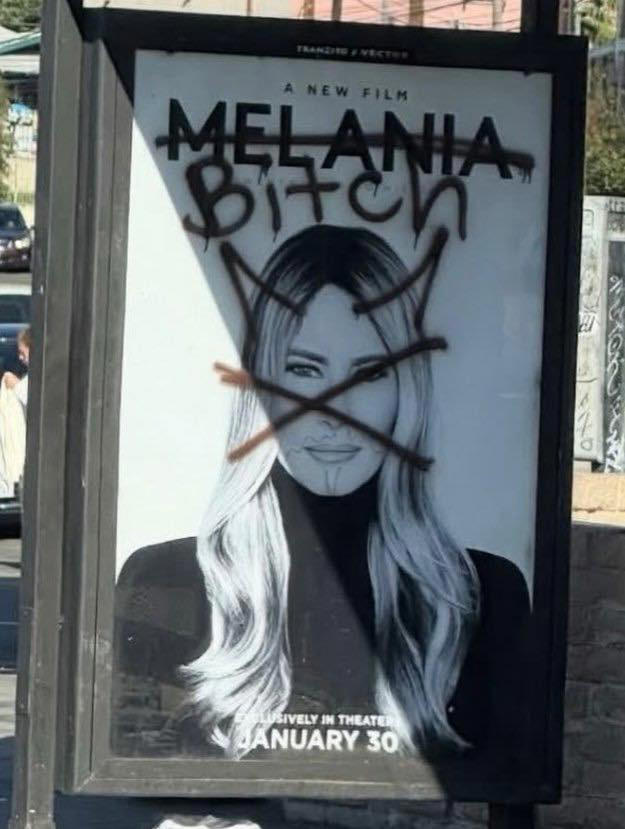 LA admits to pulling buses with 'Melania' ads after vulgar vandalism ...