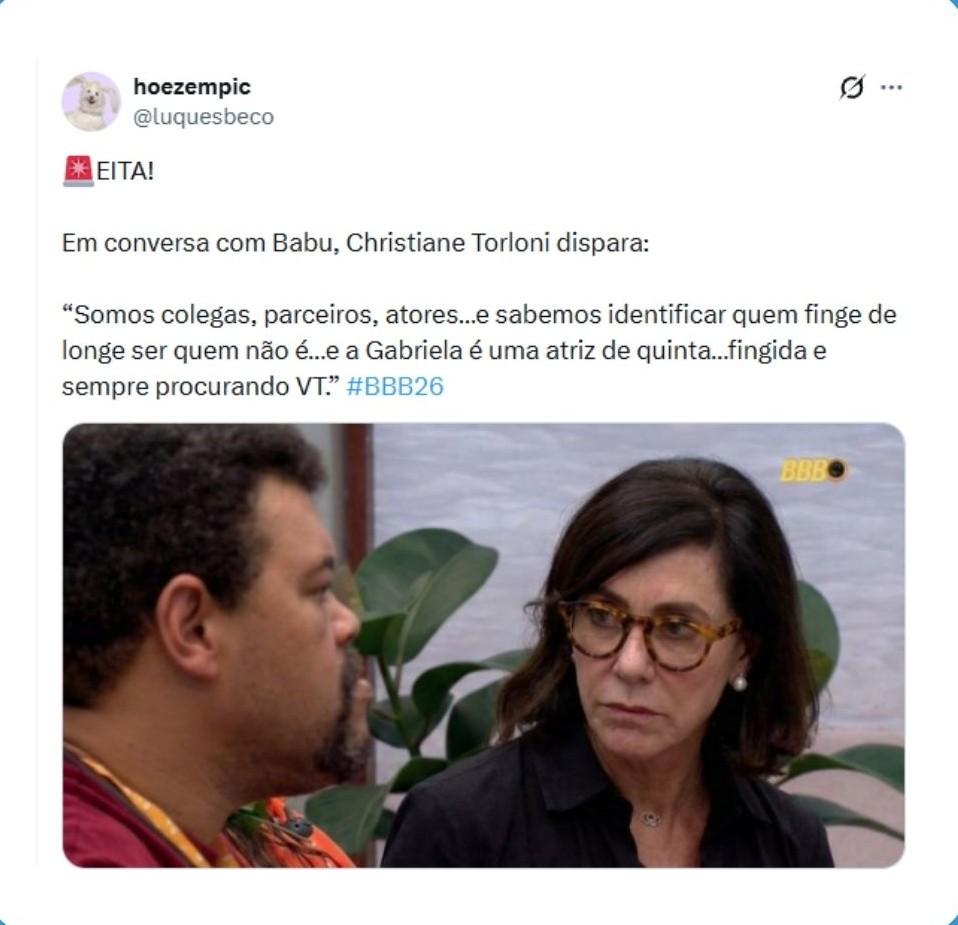 Christiane Torloni no BBB? Saiba de onde surgiu o meme